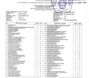 Contoh Transkrip Nilai SMA SMK Kuliah untuk Daftar Beasiswa